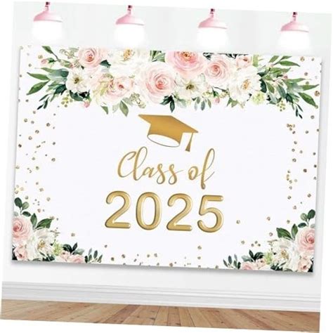 2025 Graduation Backdrop 7x5ft Floral Congrats Grad Class Of 2025 Photo 36 34 Picclick Au