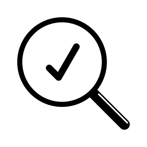 Magnifying Glass With Check Mark Icon Isolate On White Background 46424804 Vector Art At Vecteezy