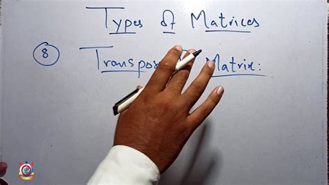 types of matrices mathematics lecture 2 class 8th youtube