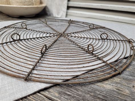 Antique French Metal Pie Racks Wire Cooling Baking French Country