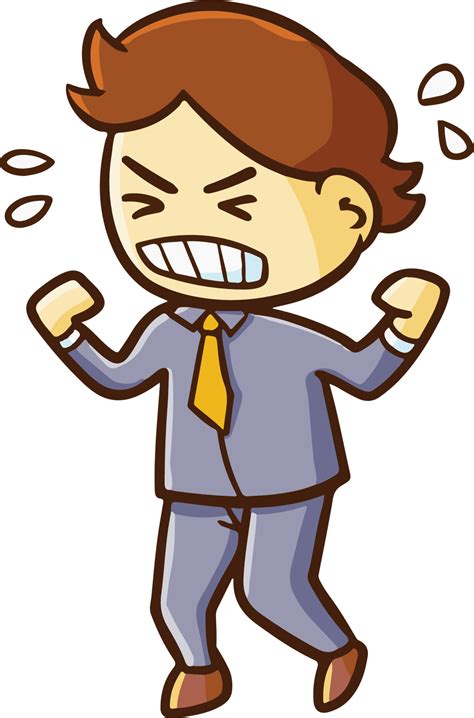 Funny And Cute Male Businessman Get Angry Or Stressed 20774762 Vector