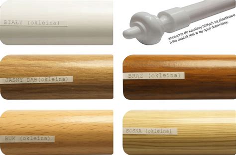 KARNISZ DREWNIANY 28 mm podwójny biały 250 cm 7920541912 oficjalne