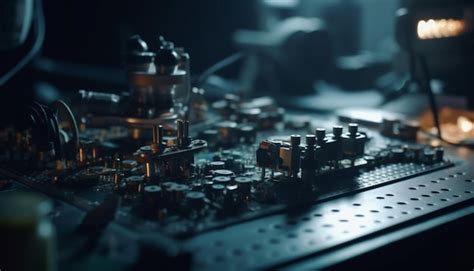 Premium Ai Image Working On Complex Computer Equipment In Electronics
