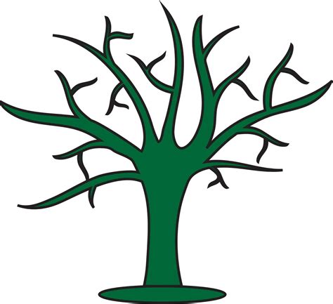 Green Naked Tree On White Background 24241174 Vector Art At Vecteezy