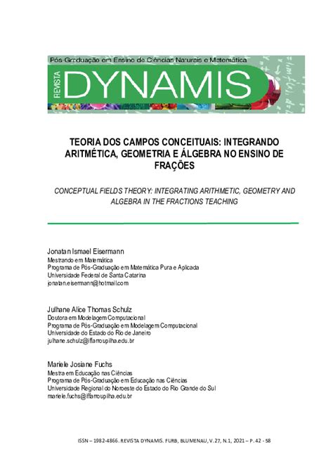 pdf teoria dos campos conceituais integrando aritmética geometria e