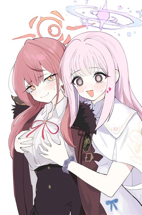 Mika And Aru Blue Archive Drawn By Ranbearsoymilk Danbooru