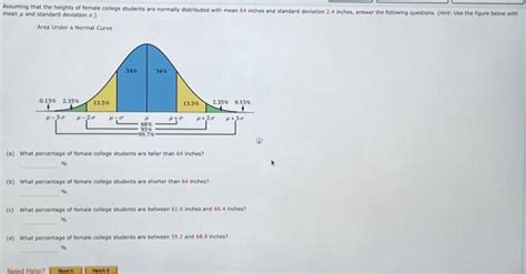 solved mean ji and standord devistion σ area under a