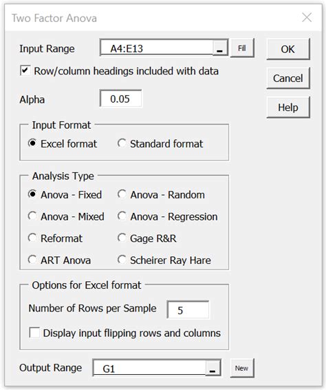 real statistic two way anova real statistics using excel