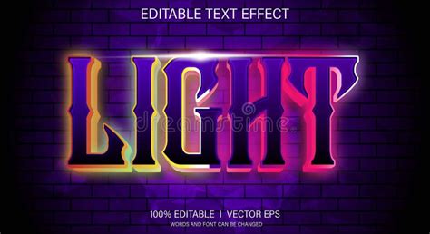 Light 3d Vector Text Effect With Modern Style Design Stock Vector Illustration Of Graphic