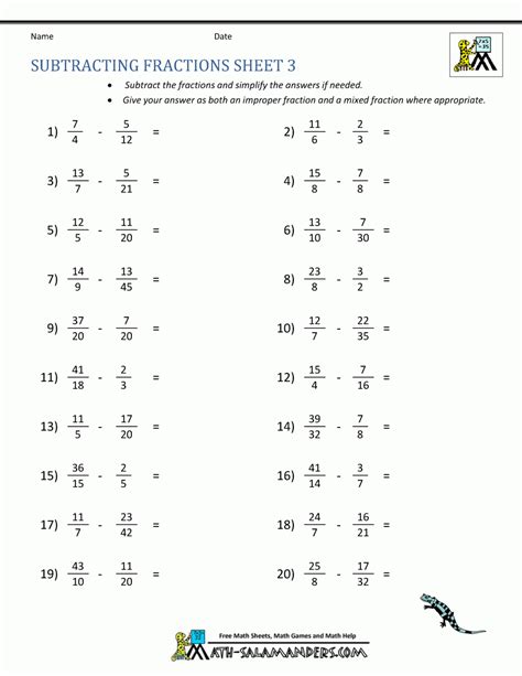 Fraction Grade 4 Questions And Answers