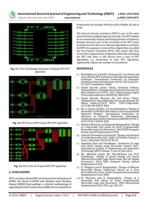 Irjet Vlsi Architecture For Reversible Radix 2 Fft Algorithm Using Programmable Reversible Gate