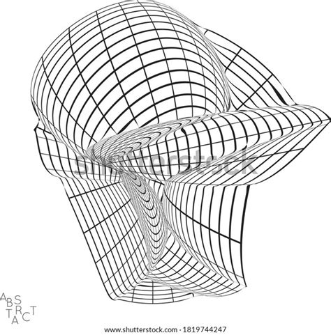 Abstract Futuristic Shape Visual Distortion Effect Stock Vector Royalty Free 1819744247