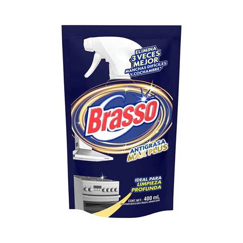 Limpiador Desengrasante Brasso Max Plus Para Cocina Doypack 400 Ml