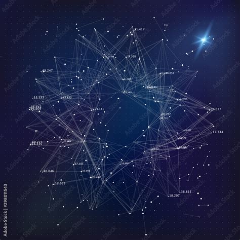 Communication Representation Social Graph Of Users Globe Of Connected Nodes Abstract