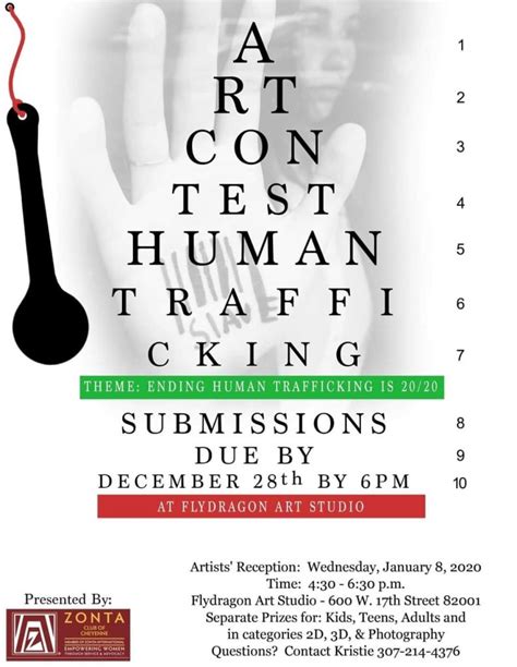 Submissions Sought For Zonta Sixth Annual Human Trafficking Art Contest