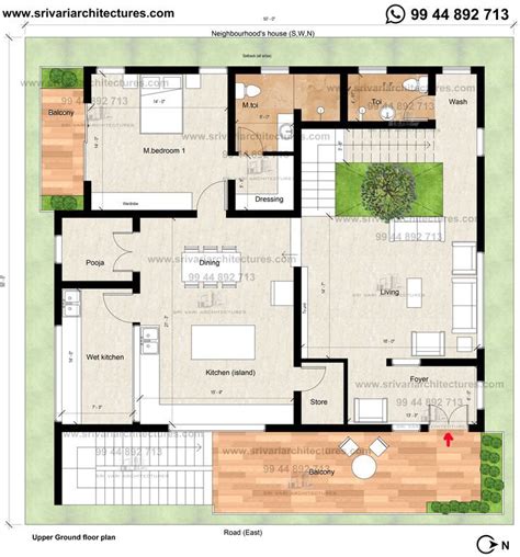 50 X 50 East Facing Floor Plan Lower Ground Floor Plan Is Parking