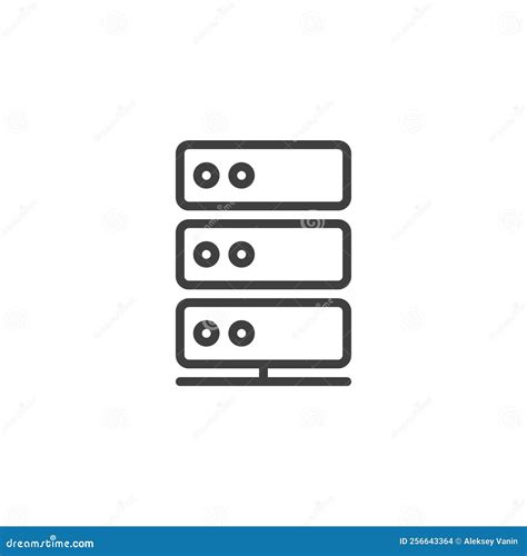 Database Server Line Icon Stock Illustration Illustration Of Line