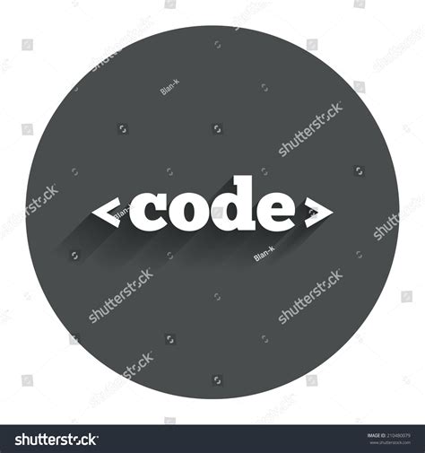 Code Sign Icon Programming Language Symbol Stock Illustration 210480079