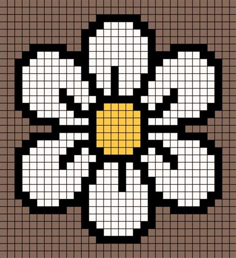 Daisy Tapestry Crochet In 2024 Pixel Art Pixel Art Grid Pixel Art Design