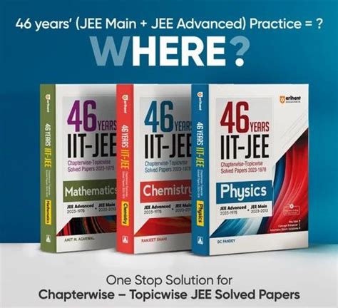 Arihant Years Physics Chemistry Mathematics Solved Papers IIT JEE Mains Advanced At