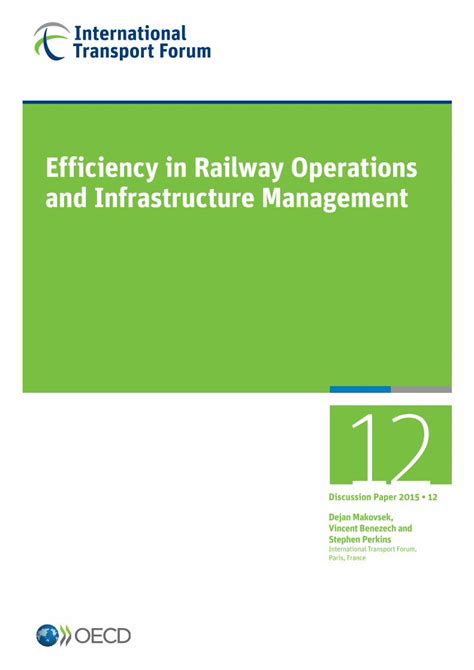 pdf efficiency in railway operations and infrastructure management