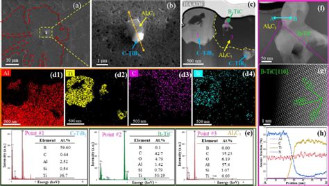 A Typical C Tib 2 Nucleation Substrate With Al 4 C 3 In The Center Of