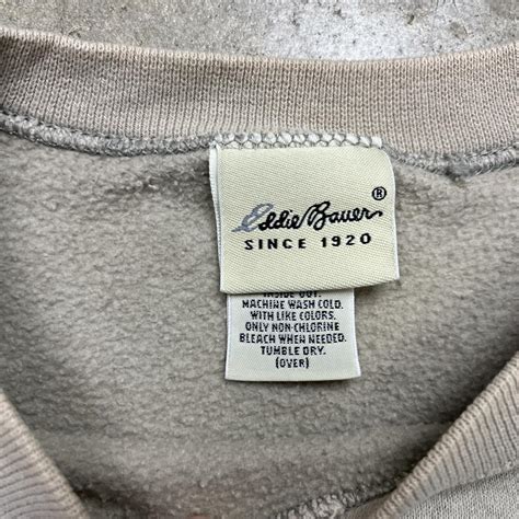 Vintage Eddie Bauer Crewneck Sweatshirt Beige Depop