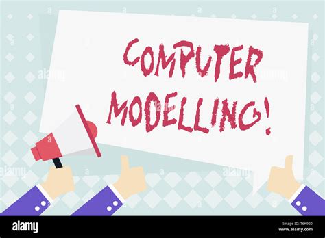 Conceptual Hand Writing Showing Computer Modelling Concept Meaning