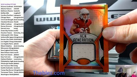 2019 Panini Certified Football Case Break Pyt 20 Youtube