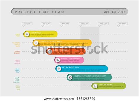 Vector Project Timeline Graph Gantt Progress Stock Vector Royalty Free 1851258340 Shutterstock
