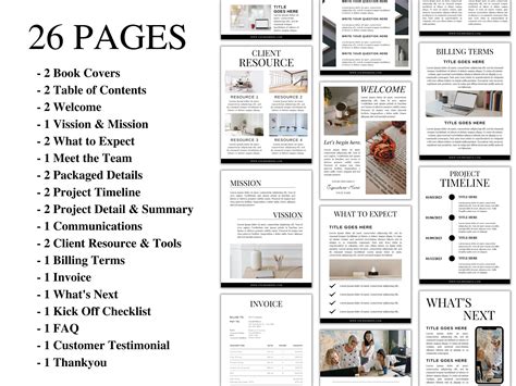 Client Welcome Packet Template Client Onboarding Template New Client Service Guide