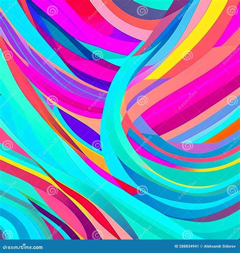 Abstract Colorful Illustration Colorful Abstract Background With Repeating Curves Of Parallel