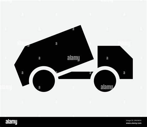Dump Truck Icon Garbage Rubbish Lorry Construction Transport Heavy