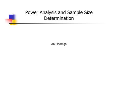 Sample Size Power Analysis Tastelearning