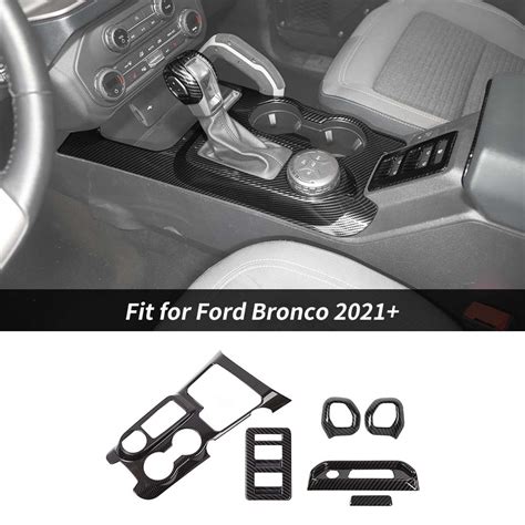 Interior Gear Shifter Panel Cover Trim Kit For Ford Bronco 2021 4 Door