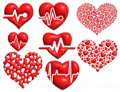 3d Love Heart Icon Red Color Png 19818146 Png