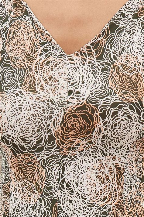 Camille Robe plissé à pois Col V manches courtes motif Fleur en fil x
