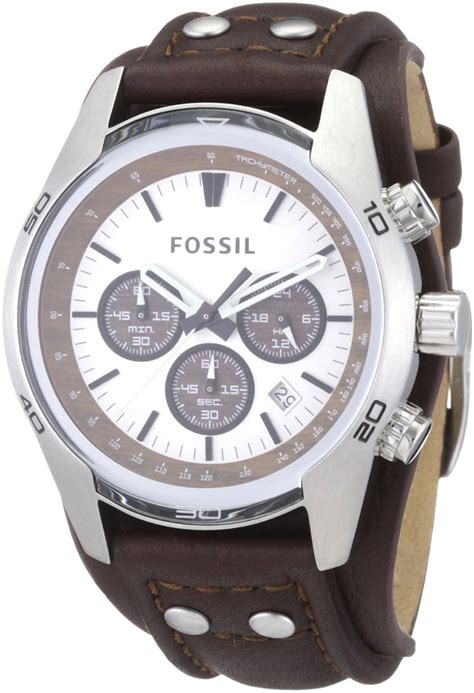 Fossil Watches For Men Fossil Mens Cuff Leather Watch