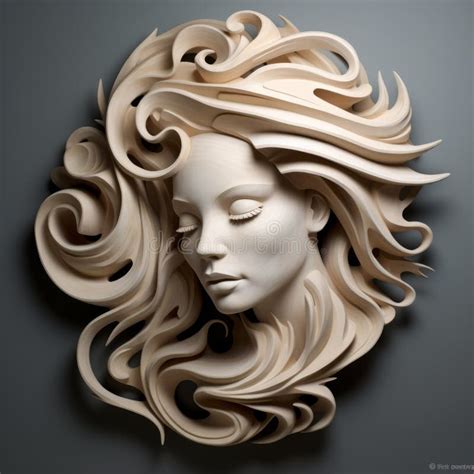 How To Create A Curvilinear Unvigintagon Depicting A Face Stock