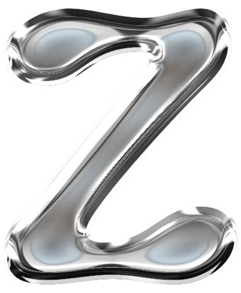 Metallic Pressed Molten Typography Letter Z Png