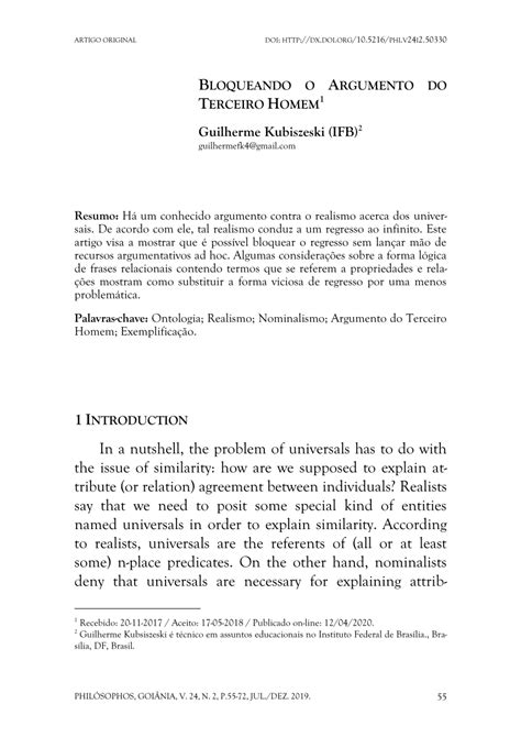 Pdf Blocking The Third Man Argument