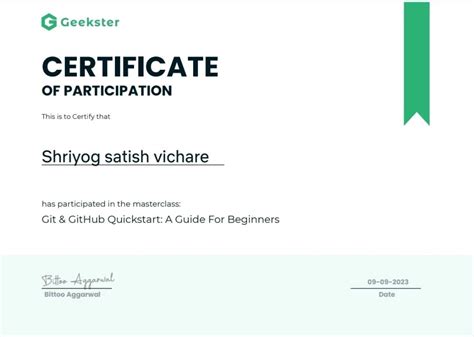 Shriyog Vichare On Linkedin Techmasterclass Git Github Geeksters