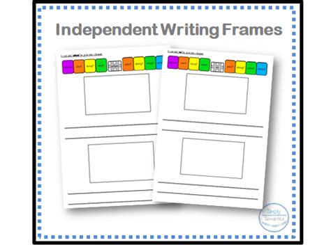 Colourful Semantics Conjunctions Writing Frame Teaching Resources