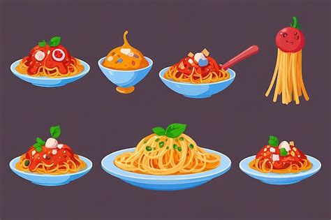 Spaghetti Cartoon Vector Icon Illustration Premium Ai Generated Image