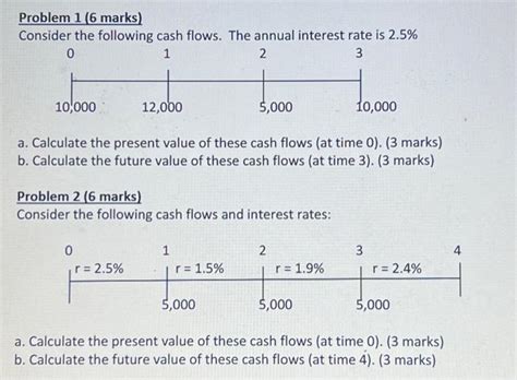 Solved Problem Marks Consider The Following Cash Chegg