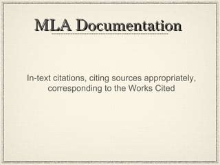 MLA Documentation PPT