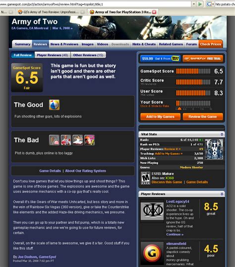 Gss Army Of Two Review Unprofessionalism At Its Finest Page 5 Neogaf