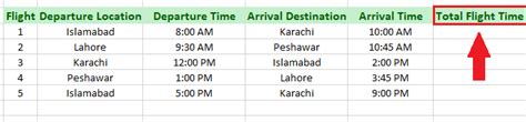 how to calculate flight time manually in excel spreadcheaters
