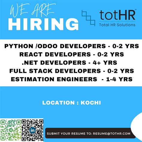Dotnet Python Django React Fullstack Odoo Estimation Hiringnow Vacancy Tothr Hiring