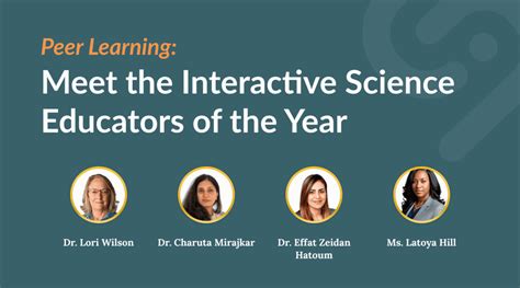 Peer Learning Meet The Interactive Science Educators Of The Year